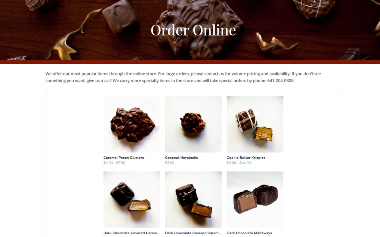 Van Veen Chocolates | Pella Hosting